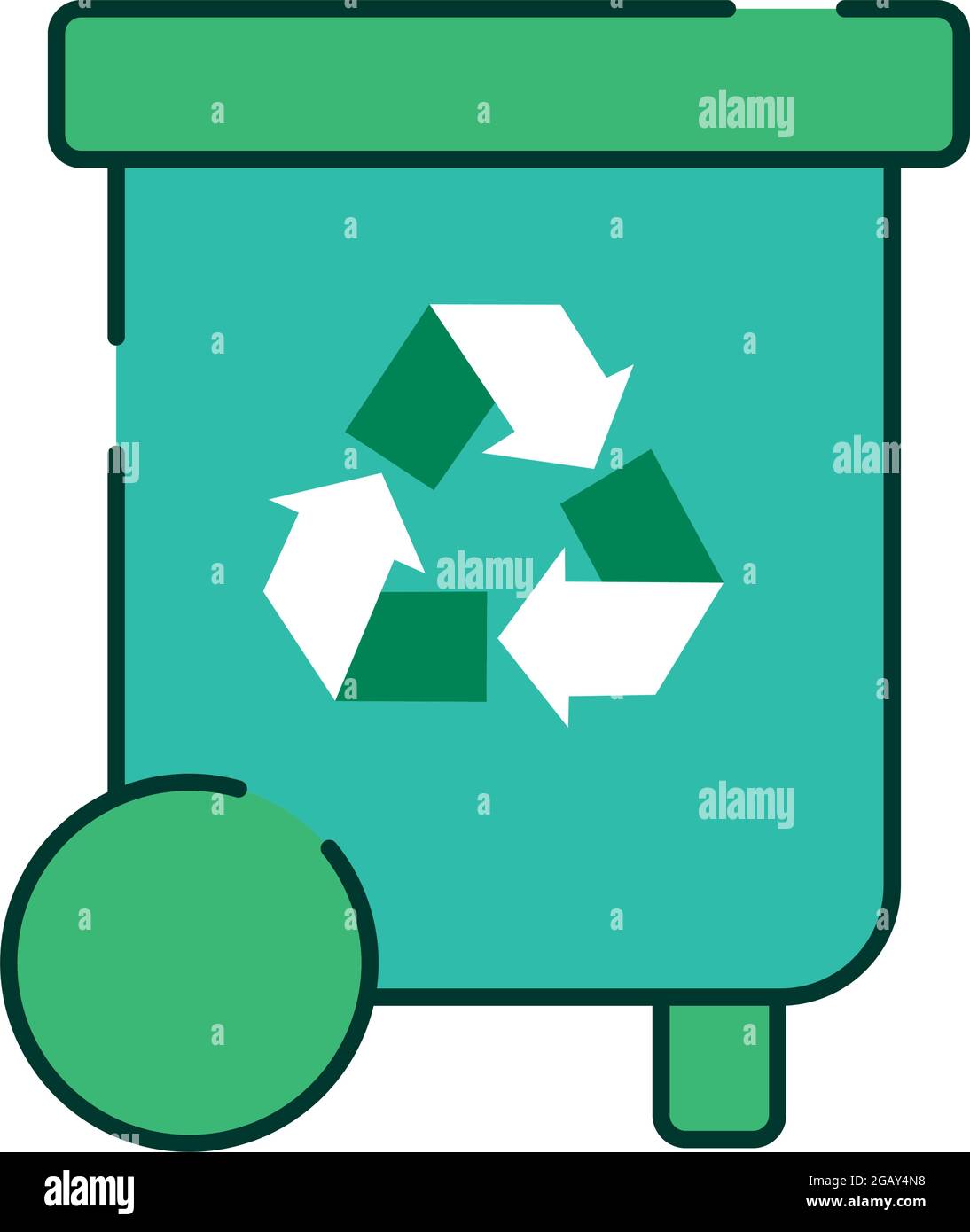 ecology waste bin with recycle arrows Stock Vector Image & Art - Alamy
