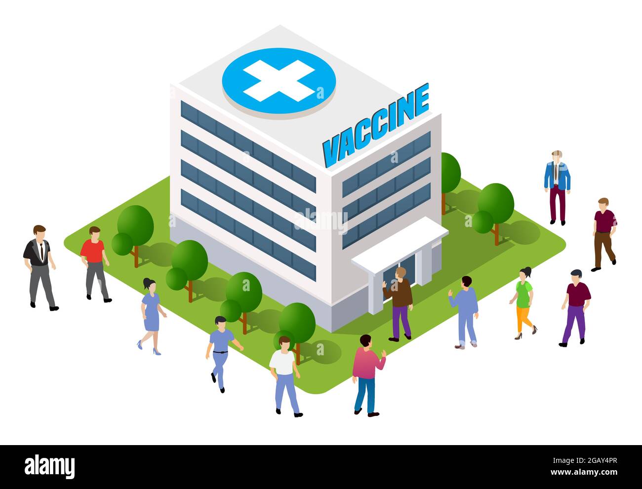 People queuing up for medicine vaccination injection of the epidemic ...