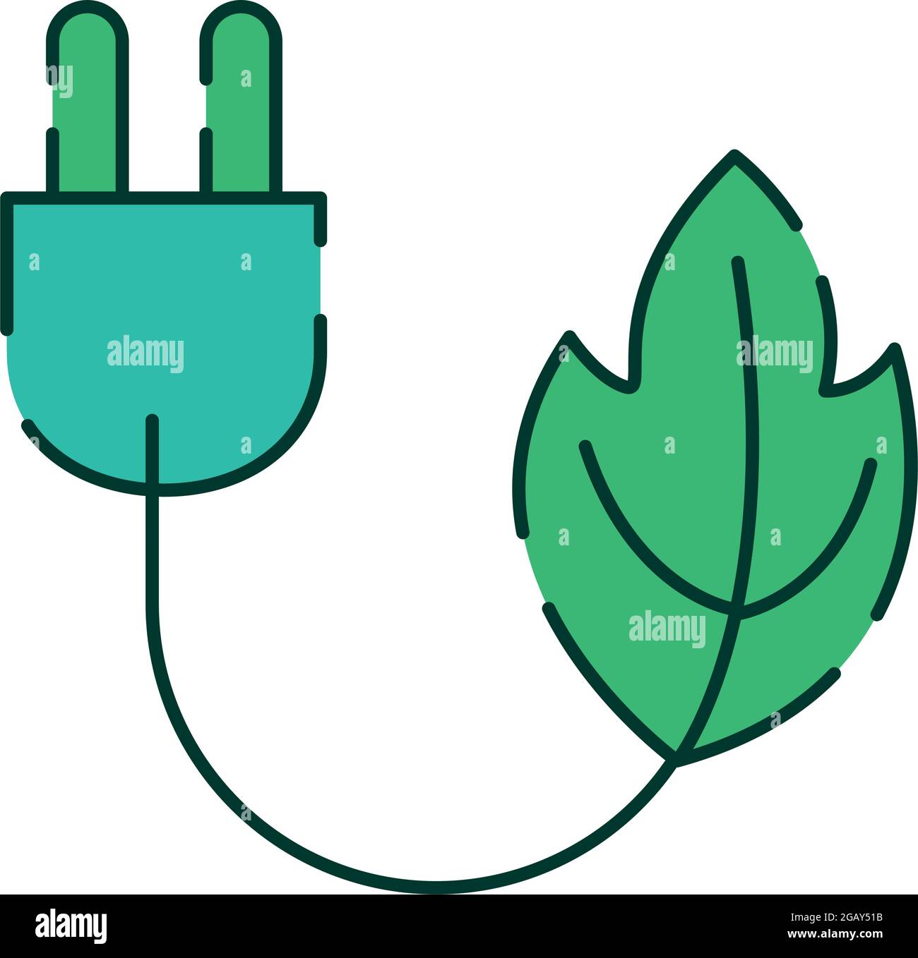 ecology green energy plug icon Stock Vector Image & Art - Alamy