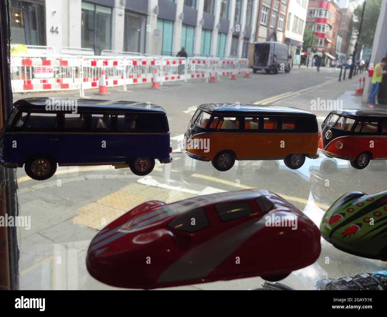 Looking through the window from Pollocks Toy Museum Stock Photo - Alamy