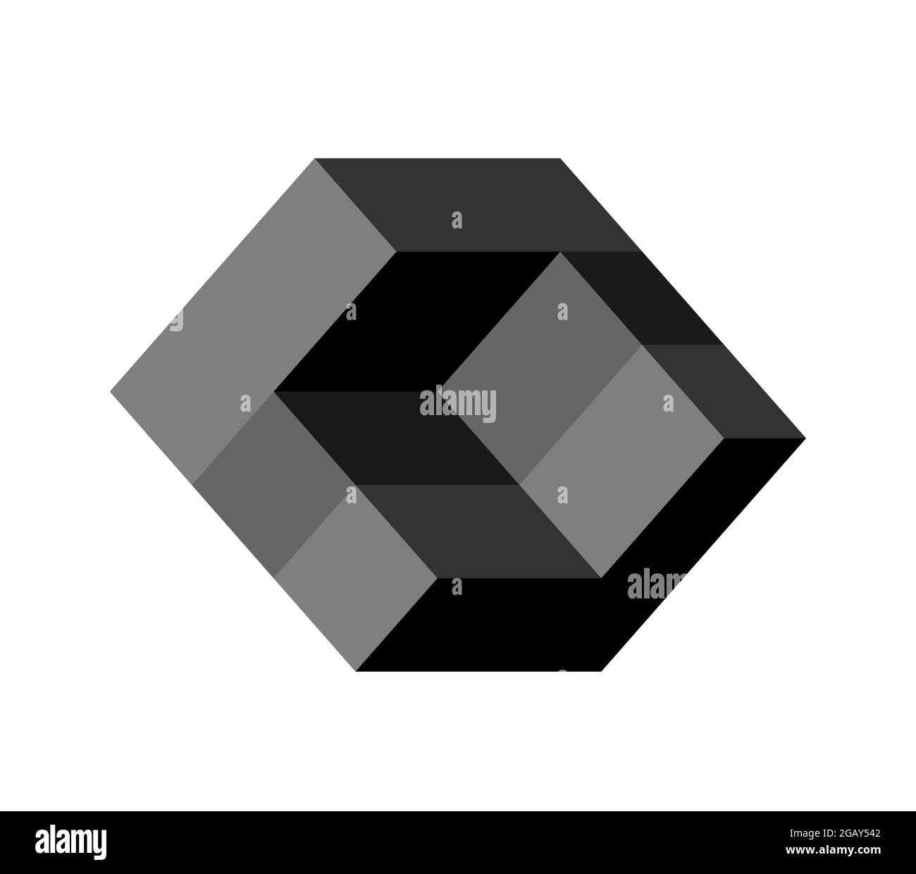 Abstract cubic isometric logo object, can be used as a template Stock ...