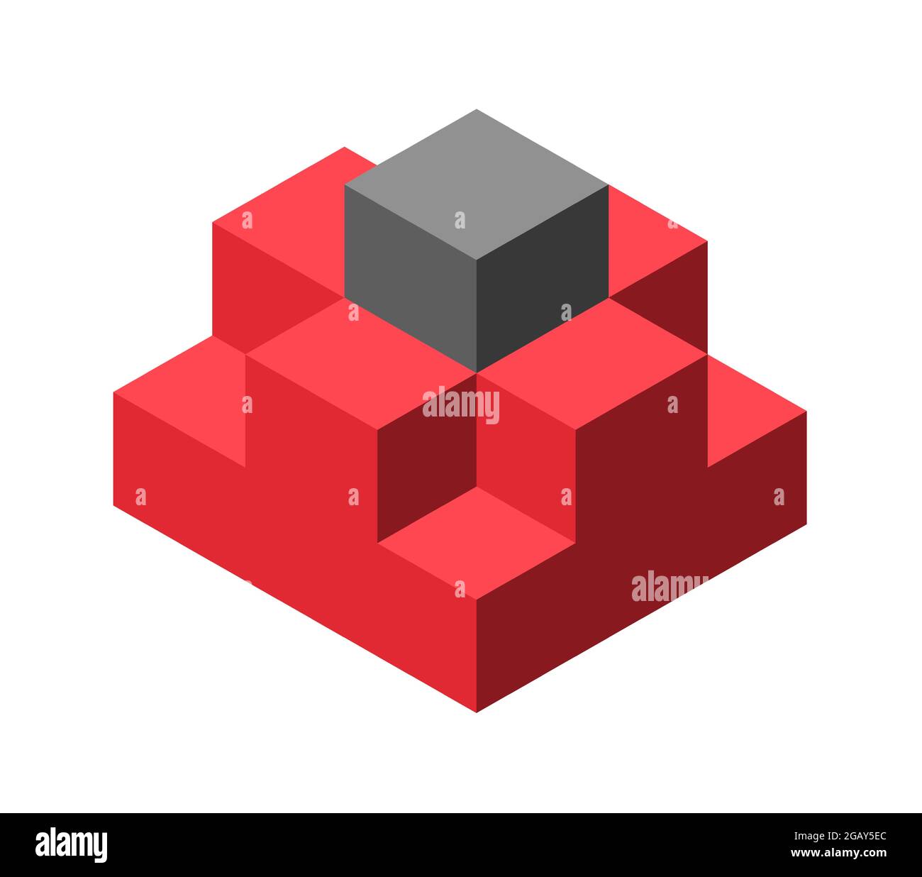 Abstract cubic isometric logo object, can be used as a template Stock ...