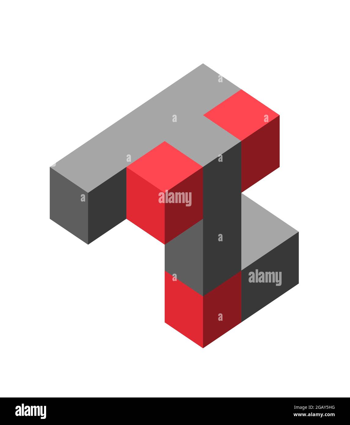 Abstract cubic isometric logo object, can be used as a template Stock ...