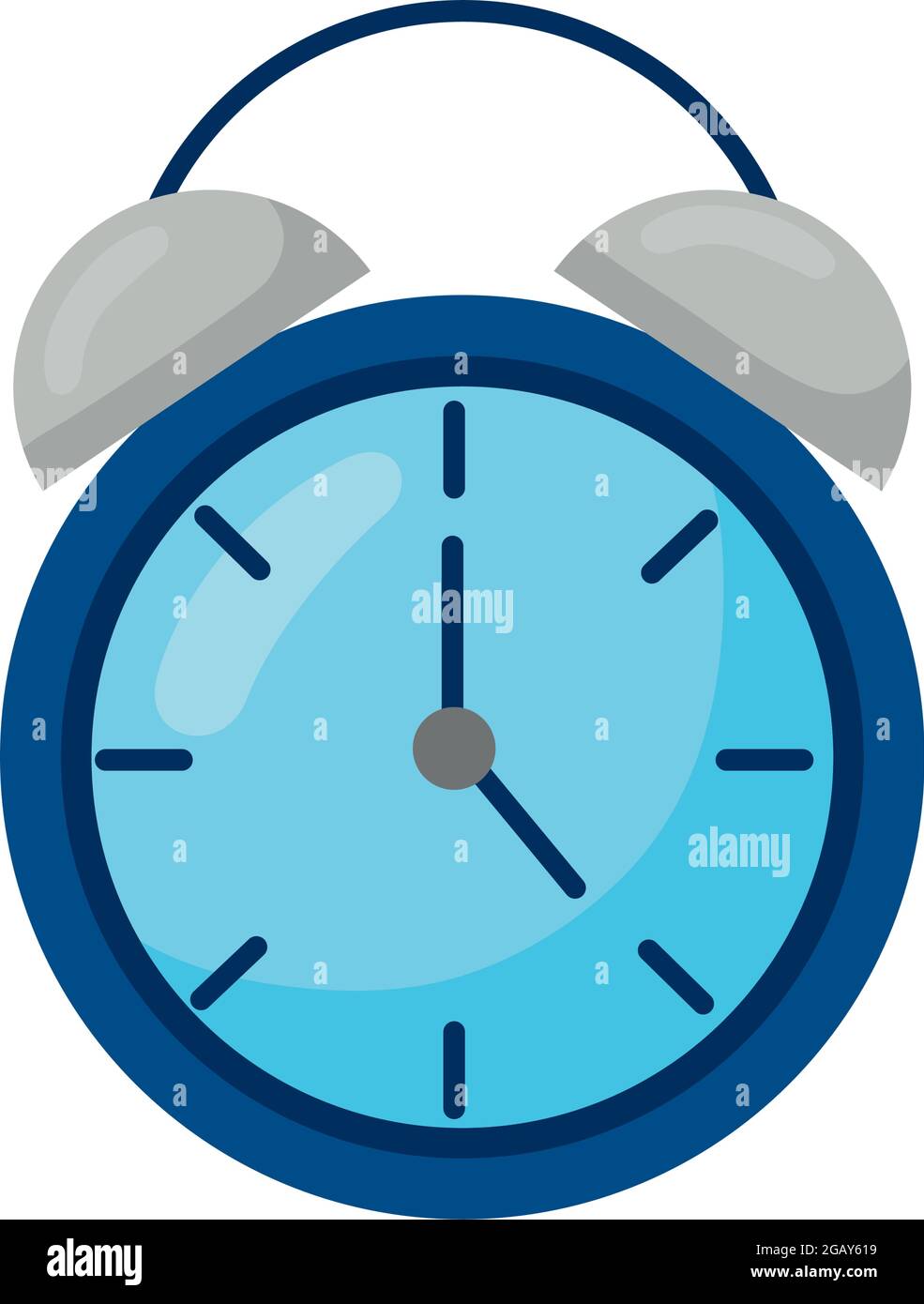 blue alarm clock time icon Stock Vector Image & Art - Alamy