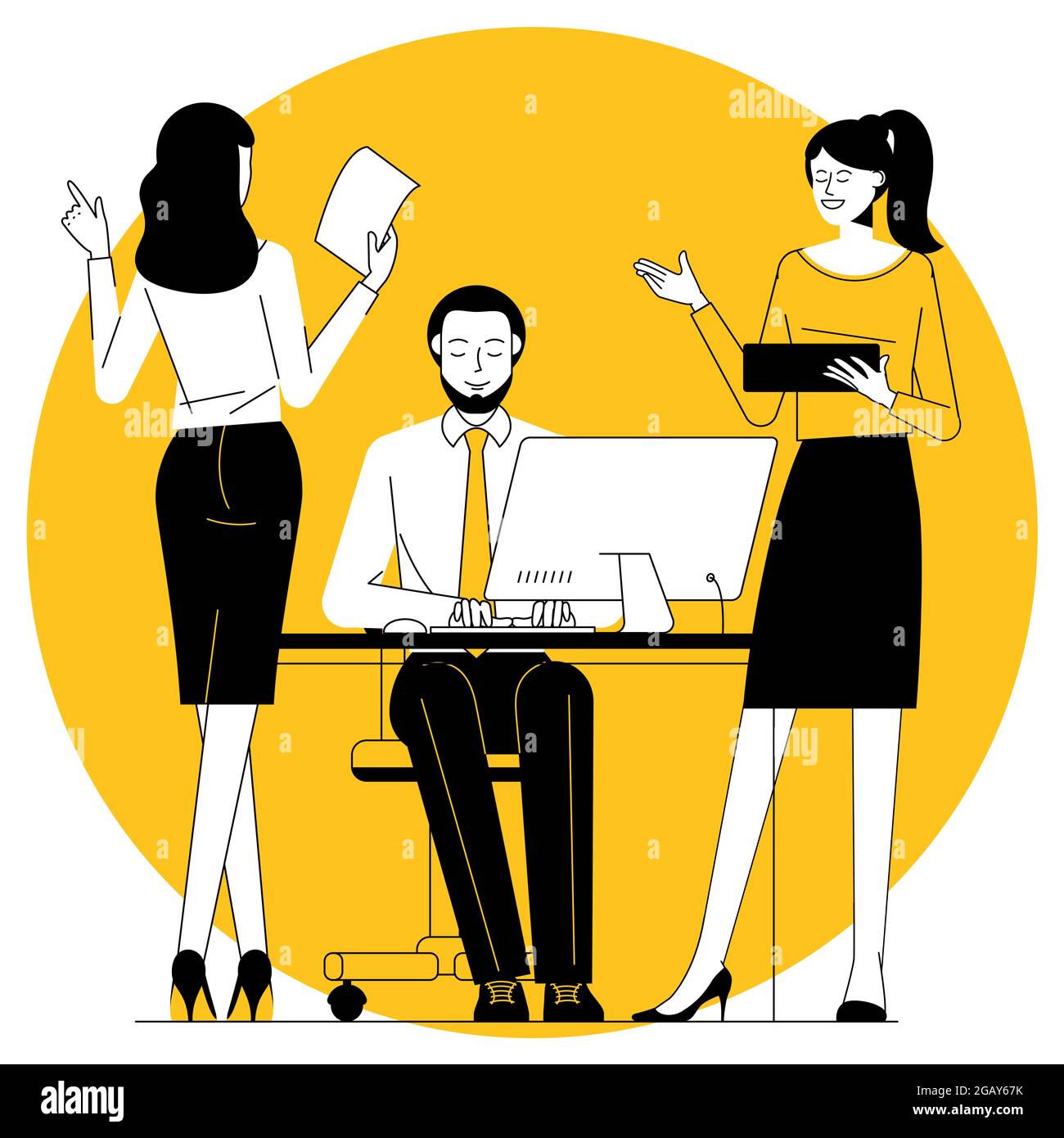 Women in conversation professional Stock Vector Images - Alamy