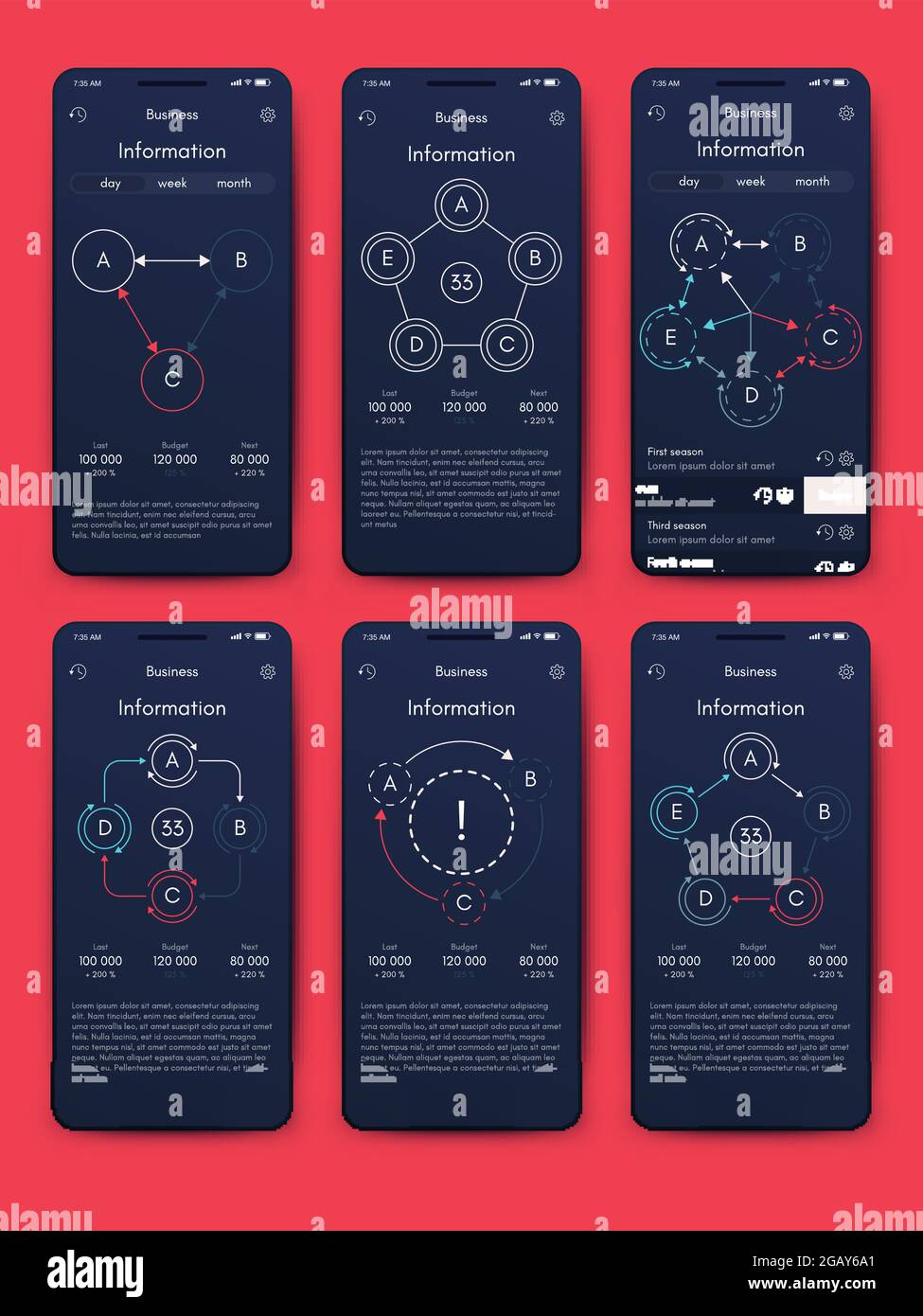 Vector graphics infographics with mobile phone. Template for creating ...