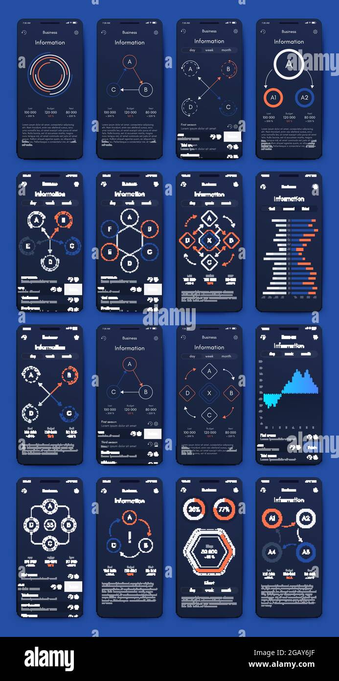 Vector graphics infographics with mobile phone. Template for creating ...