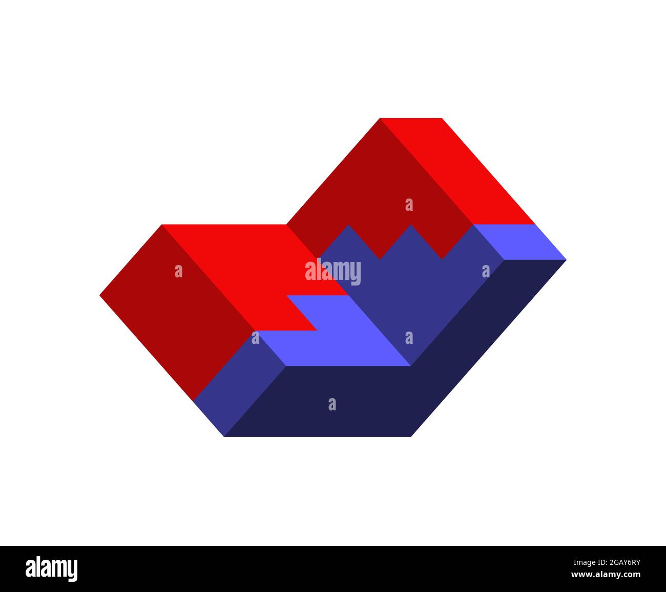 Abstract cubic isometric logo object, can be used as a template Stock ...