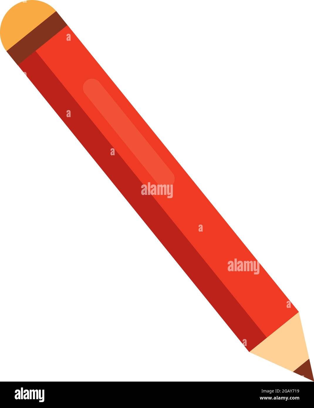red color pencil writing icon Stock Vector Image & Art - Alamy