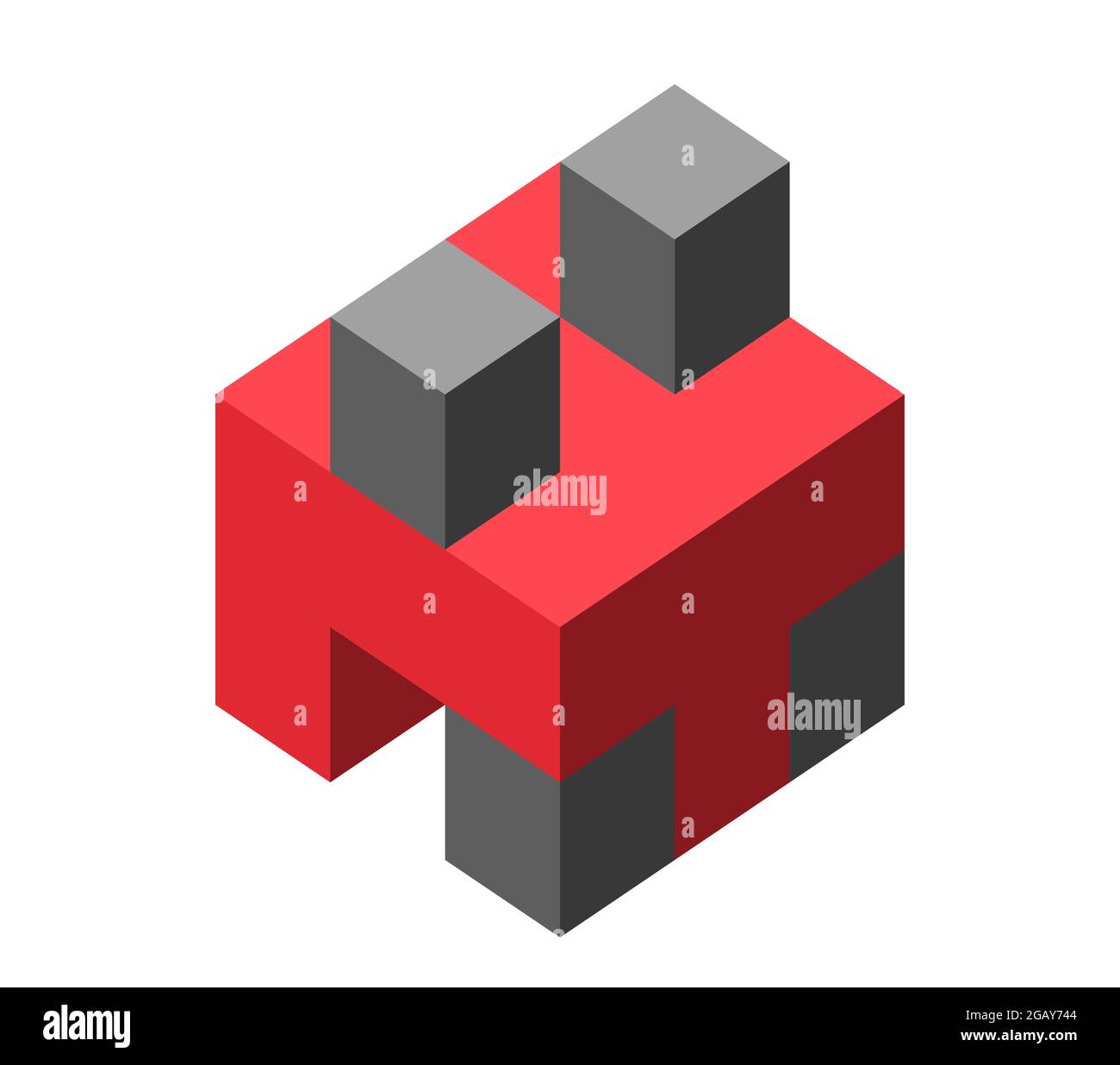 Abstract cubic isometric logo object, can be used as a template Stock ...
