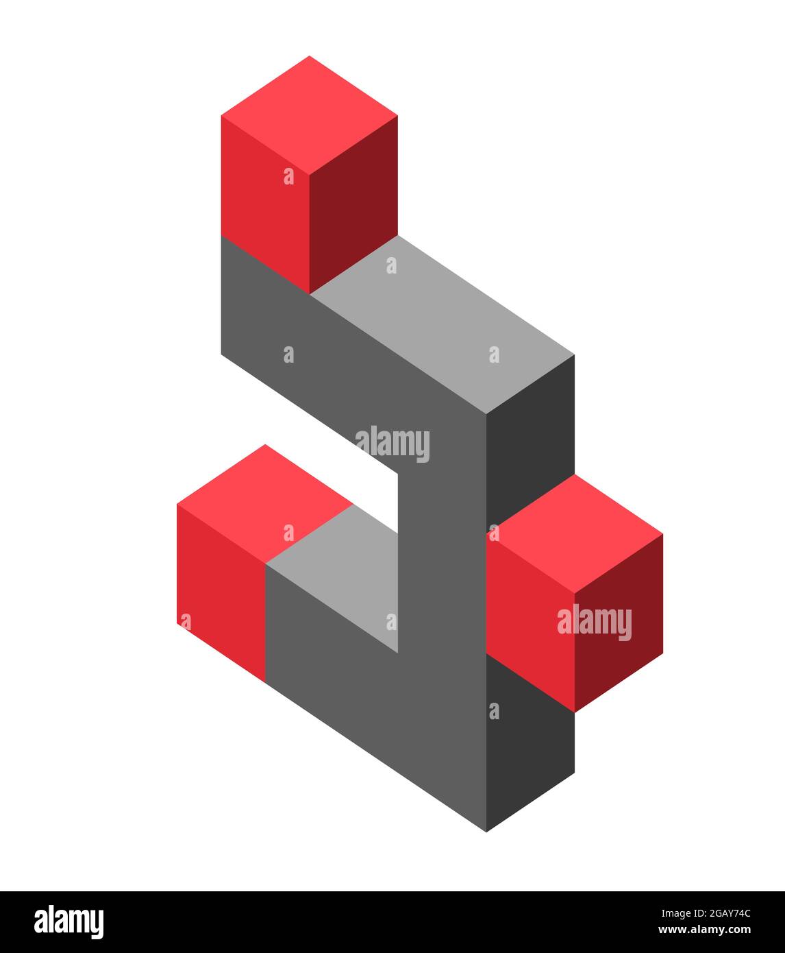 Abstract cubic isometric logo object, can be used as a template Stock ...