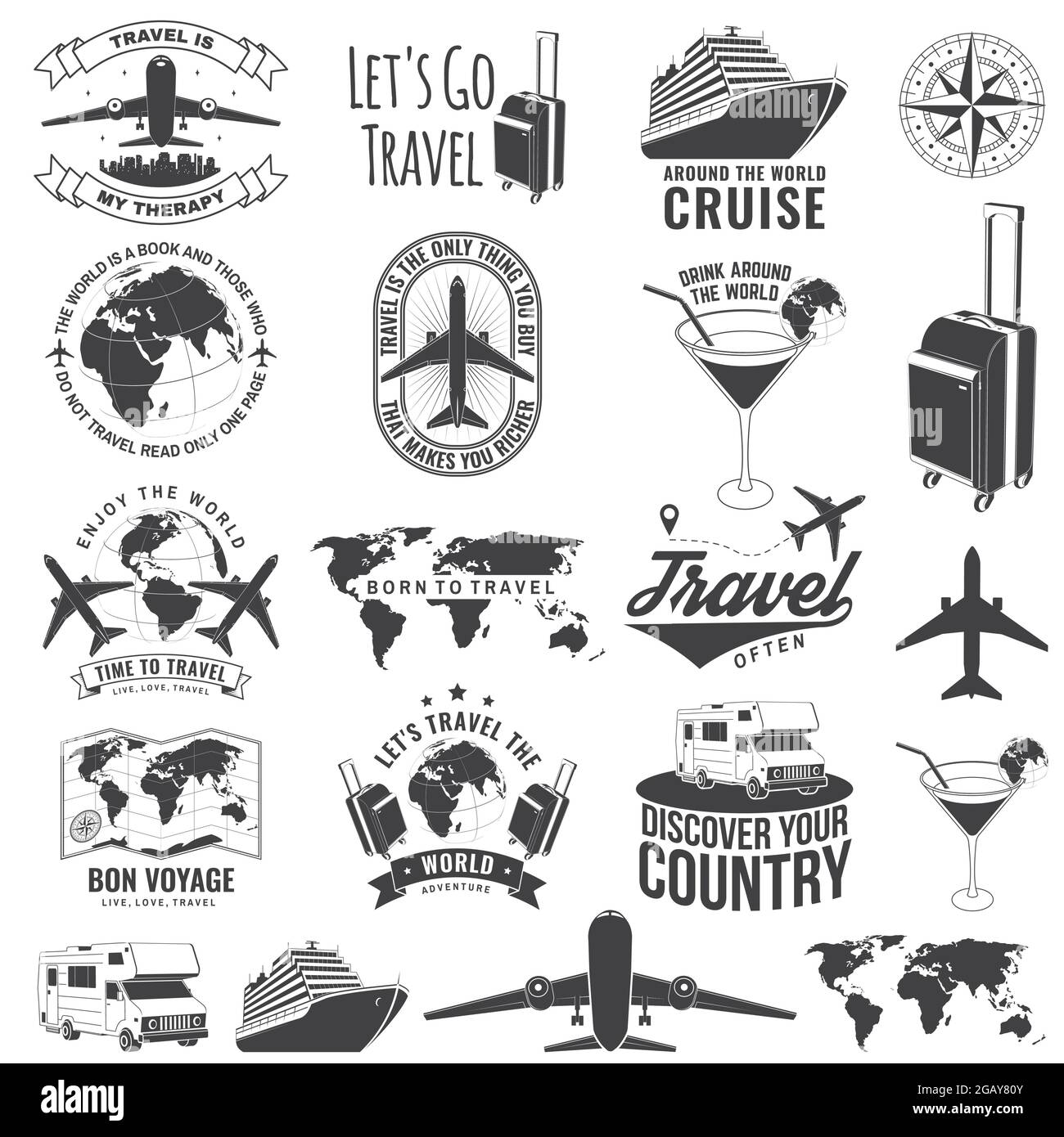 Travel Silhouette Vector