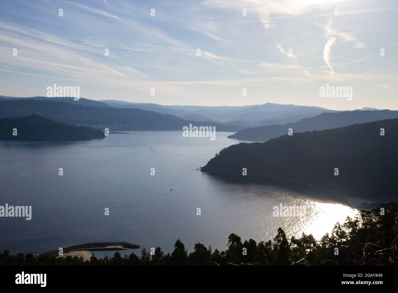 Ortigueira and Ladrido tidal inlet in Cariño, La Coruña, Spain Stock ...