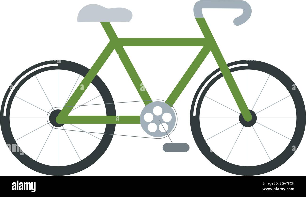 Green bicycle go on Stock Vector Images - Alamy