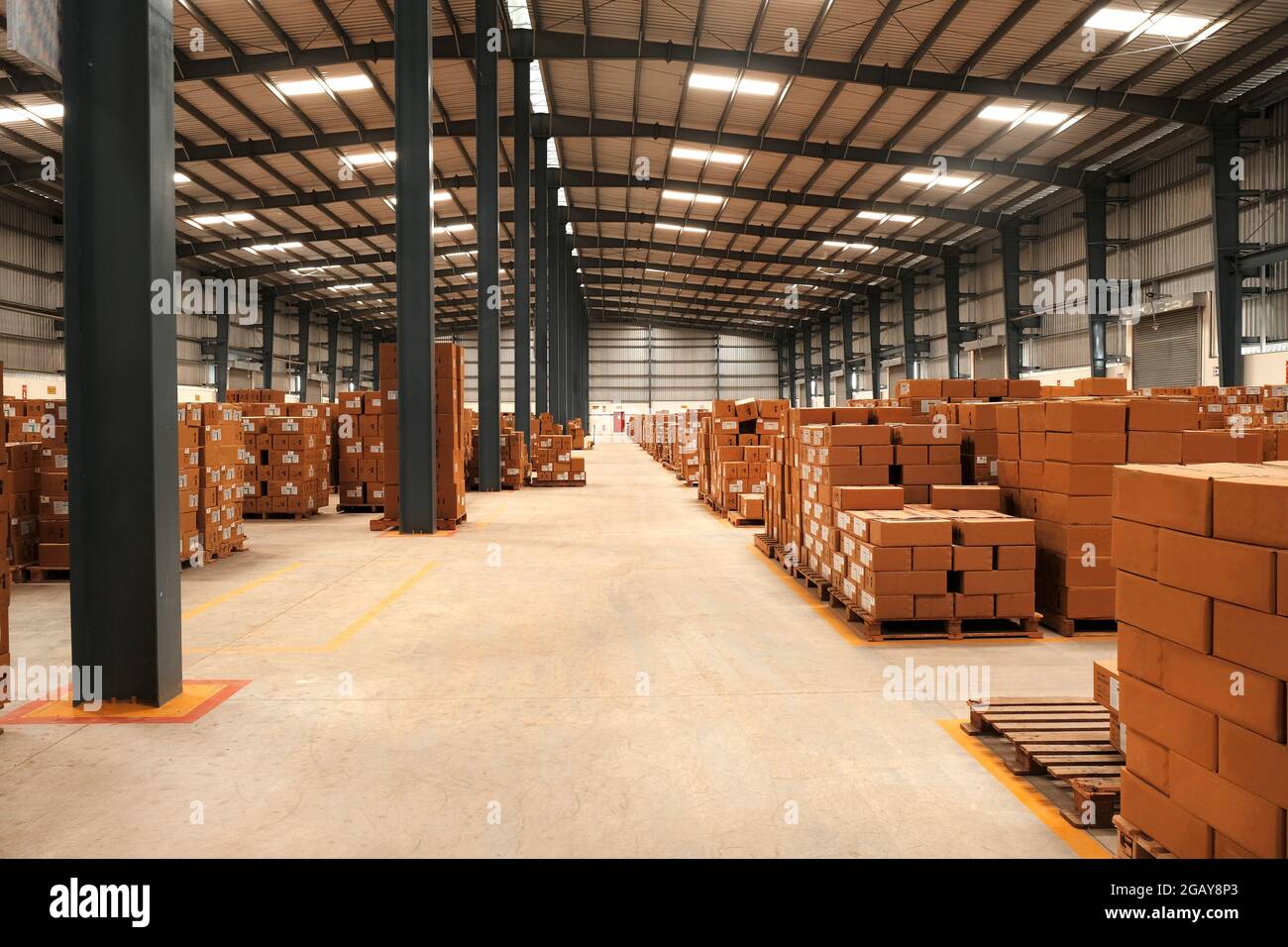 Warehouse, package shipment, freight transportation and delivery ...