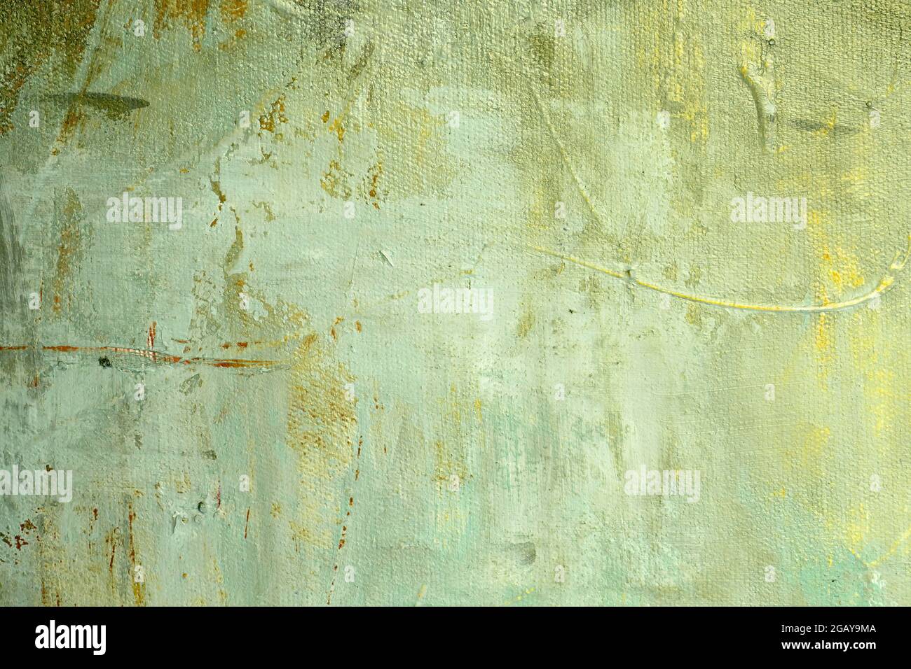Dirty pale green abstract canvas painting bakcground or texture Stock ...