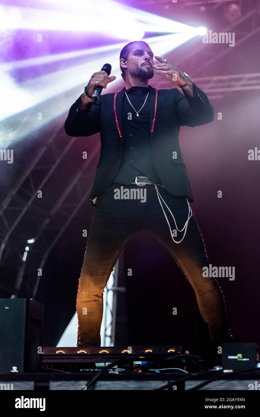 Keith Duffy of Boyzlife performing at Fantasia music festival in Maldon ...