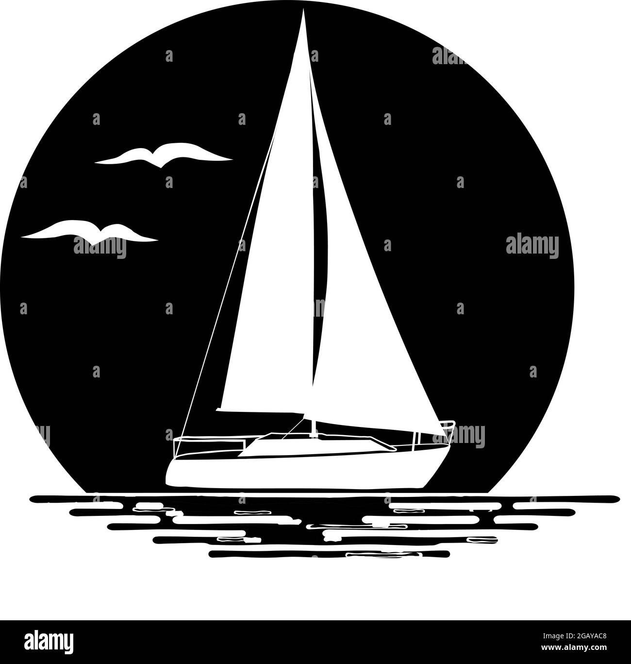 Sailboat Clipart Black And White
