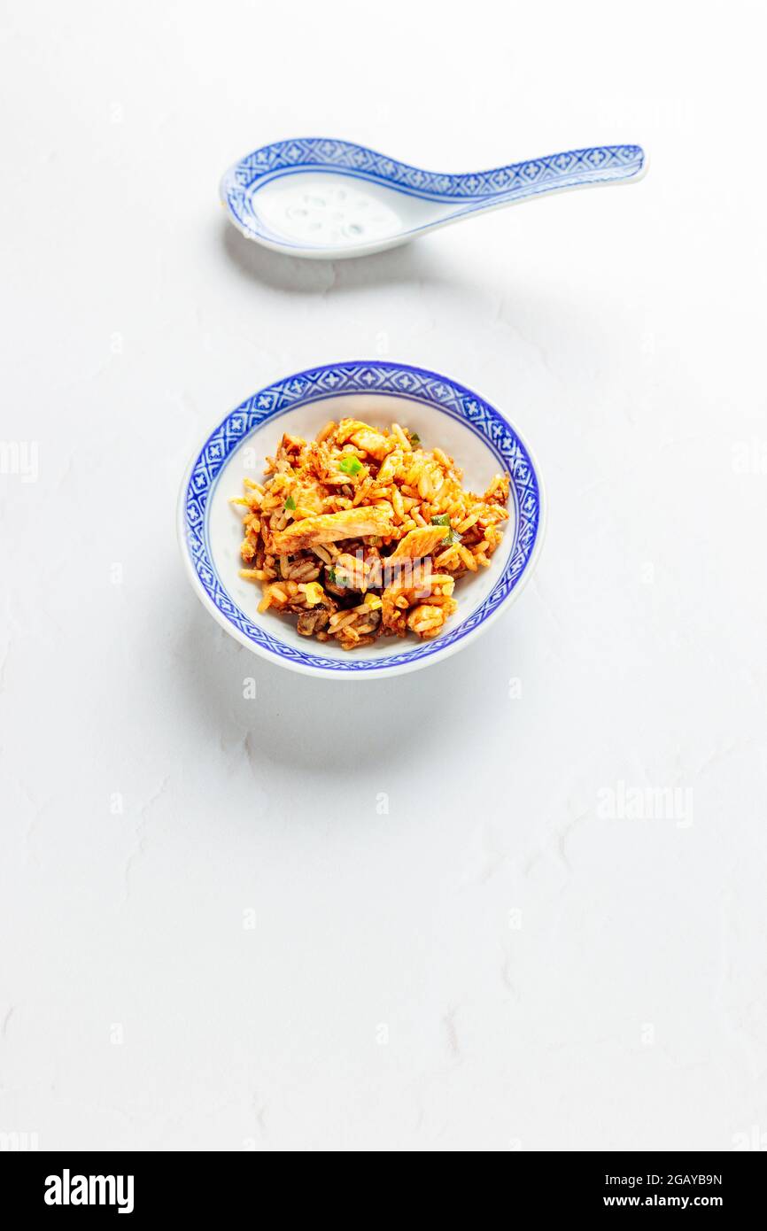 Chinese Chicken Fried Rice on White background - FOODPIX WHITE ...