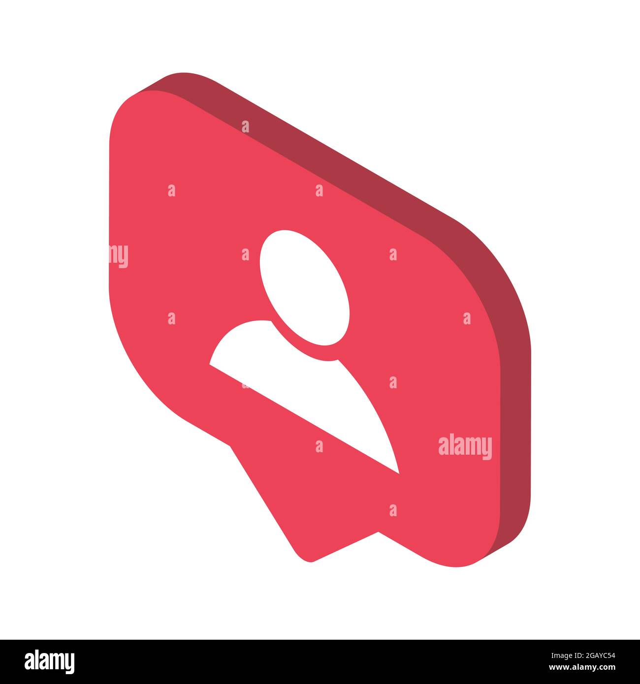 Follower isometric notification symbol for application instagram. Web ...