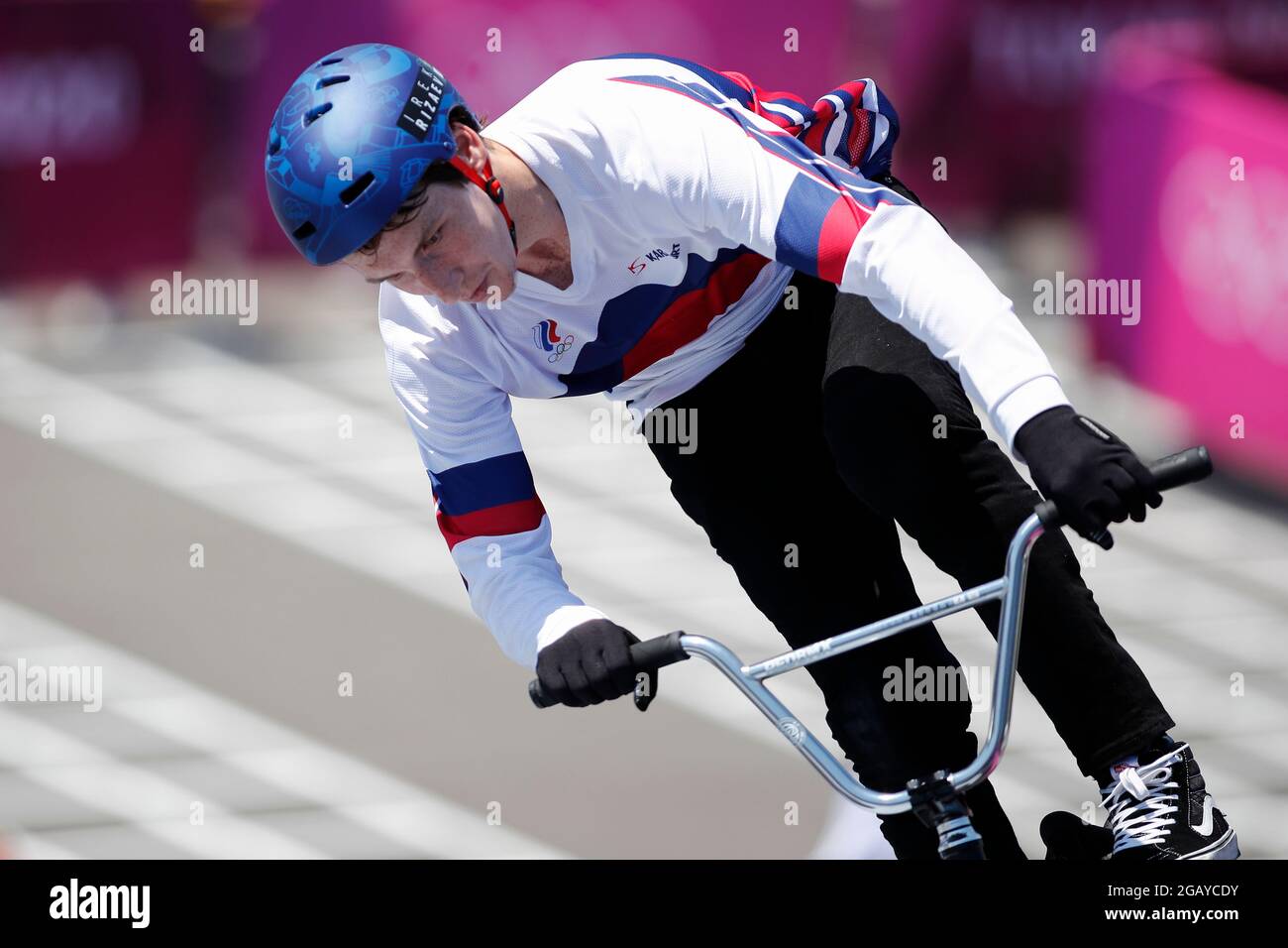 August 1, 2021: IREK RIZAEV (ROC) competes in the Cycling BMX Racing ...
