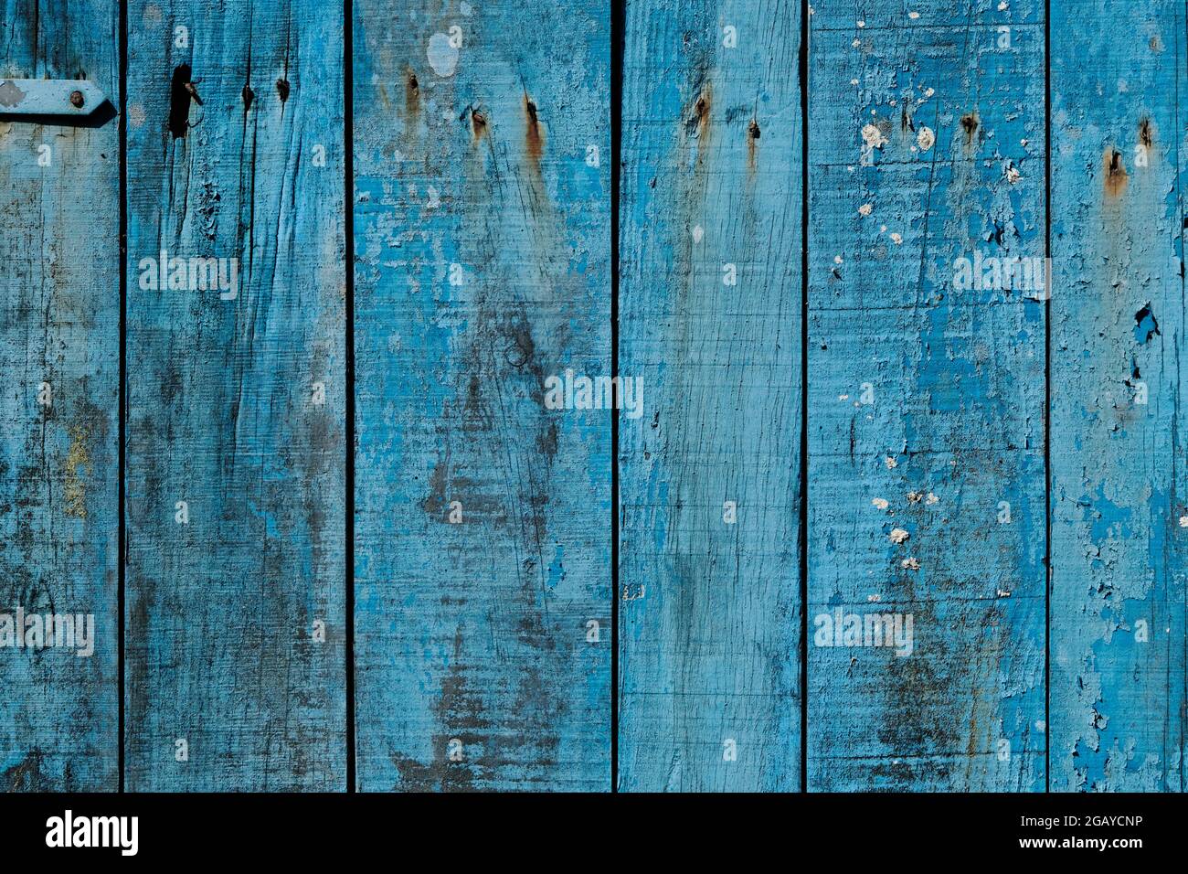 Old blue painted rustic wooden planks wall background or texture Stock ...