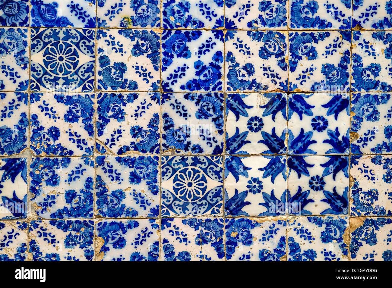 Portuguese azulejos, traditional tiles with floral geometric patterns ...