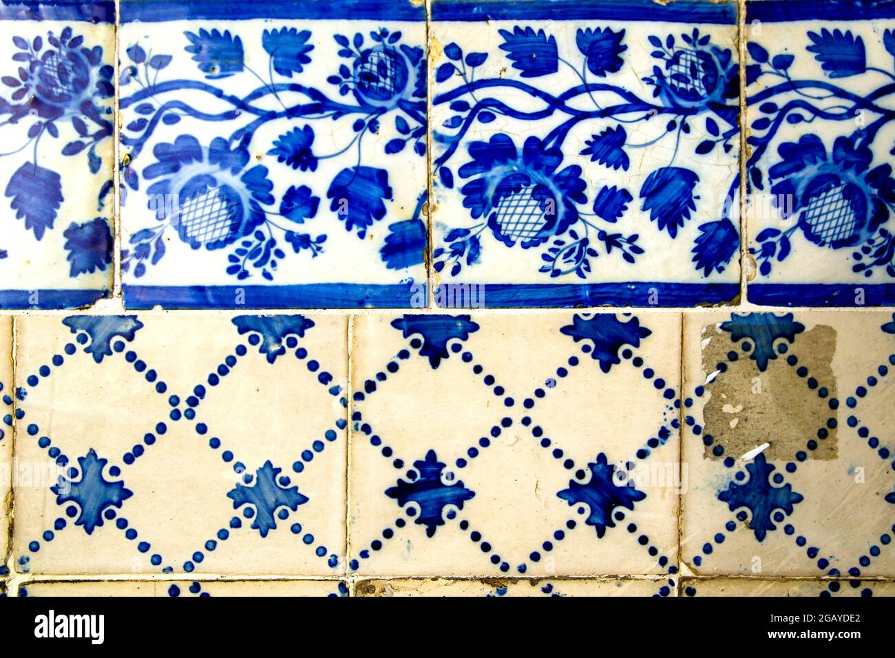 Portuguese azulejos, traditional tiles with vintage floral geometric ...