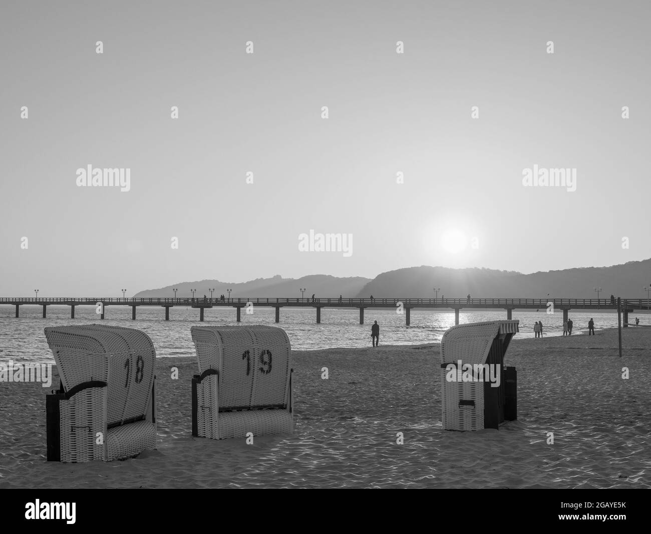 sunrise at the beach of binz Stock Photo - Alamy