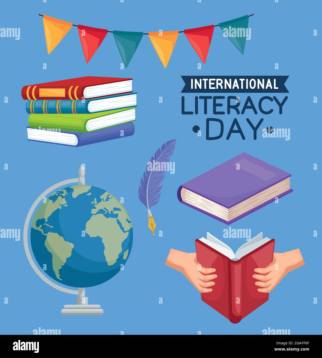 literacy day celebration icons Stock Vector Image & Art - Alamy
