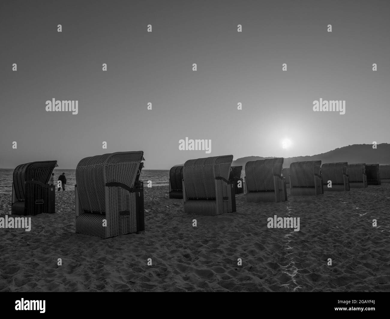 sunrise at the beach of binz Stock Photo - Alamy