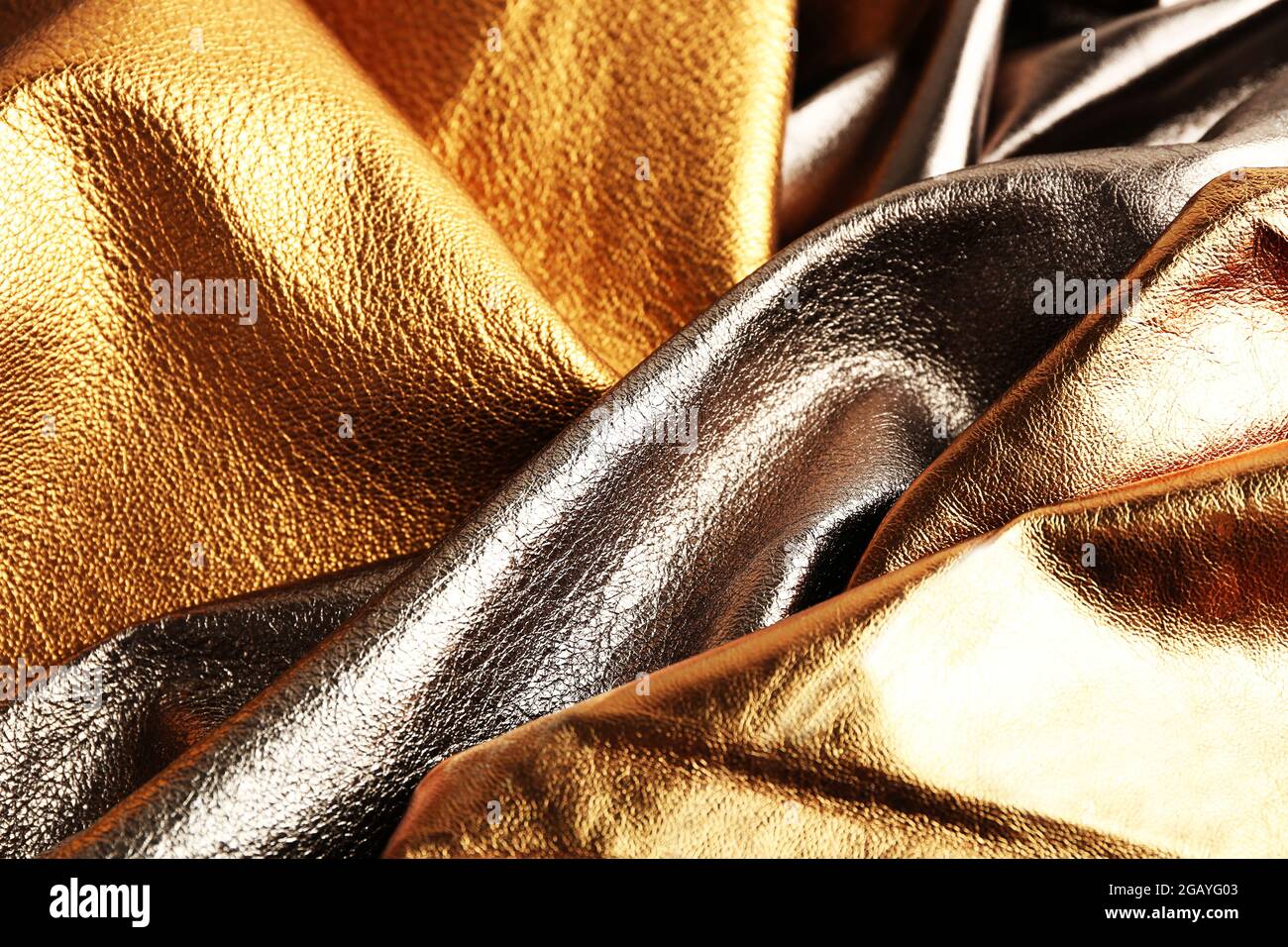 Different leather texture close up Stock Photo - Alamy