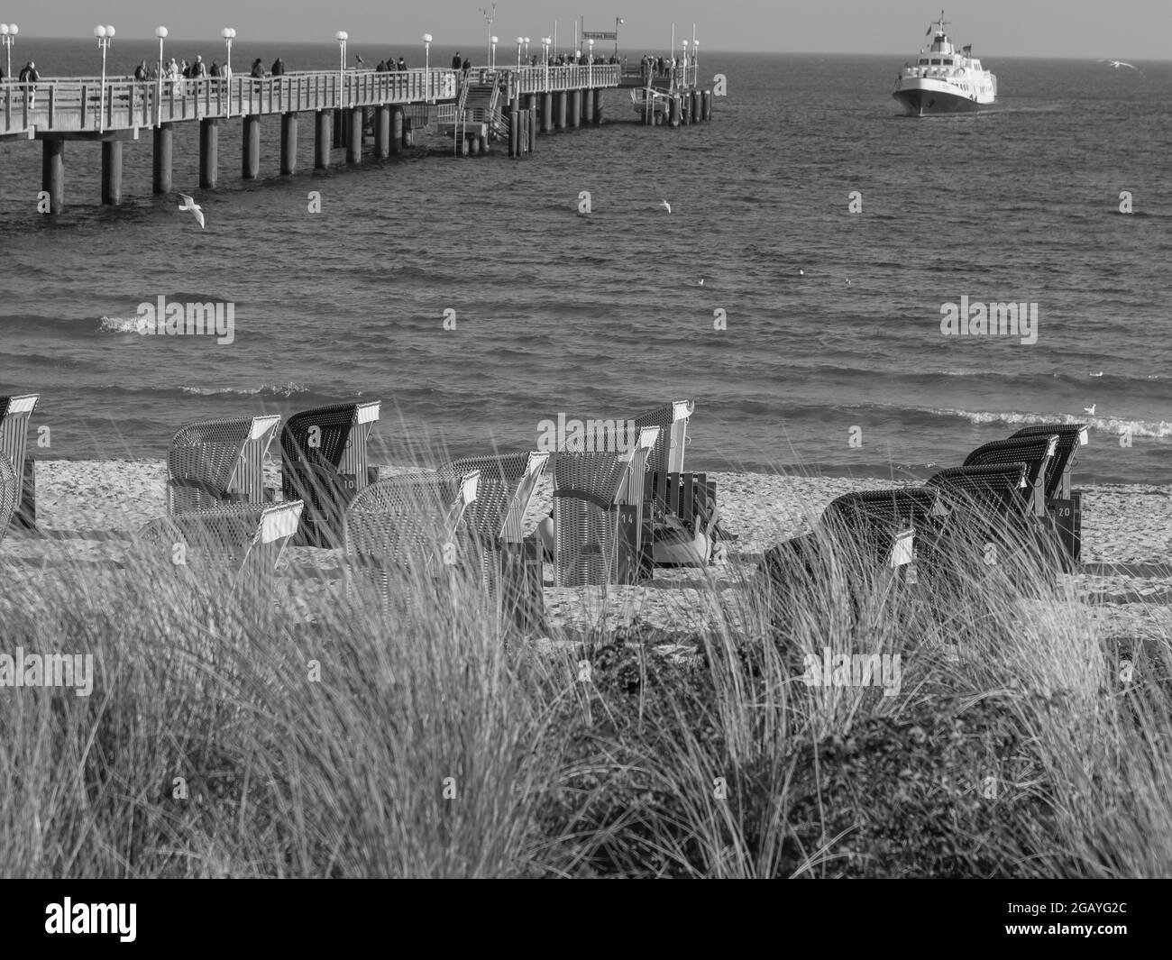 sunrise at the beach of binz Stock Photo - Alamy