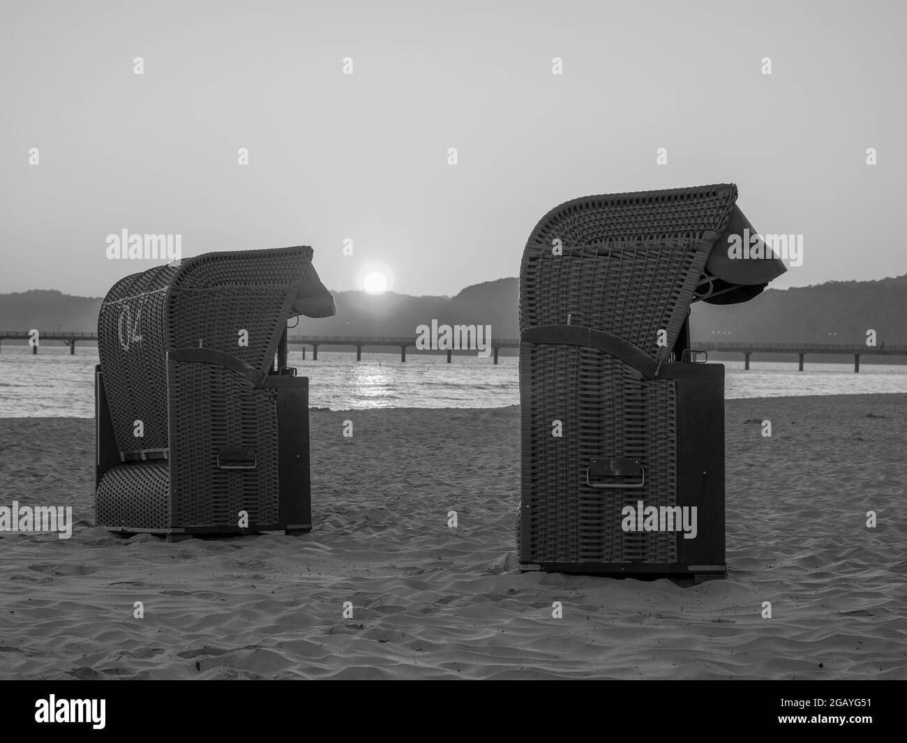 sunrise at the beach of binz Stock Photo - Alamy