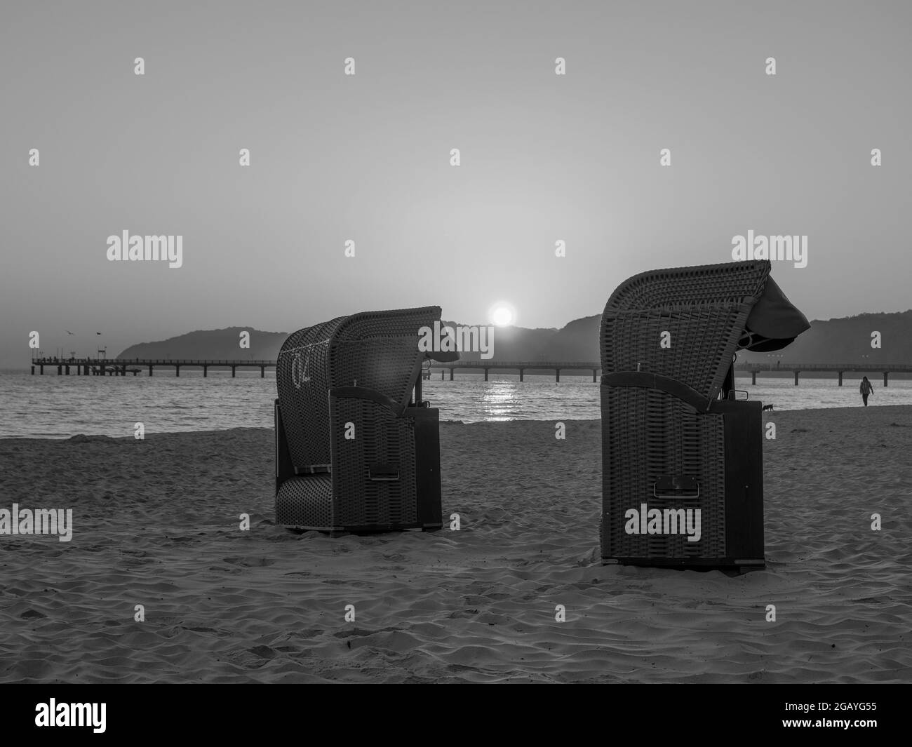 sunrise at the beach of binz Stock Photo - Alamy