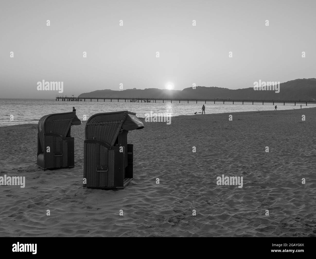 sunrise at the beach of binz Stock Photo - Alamy
