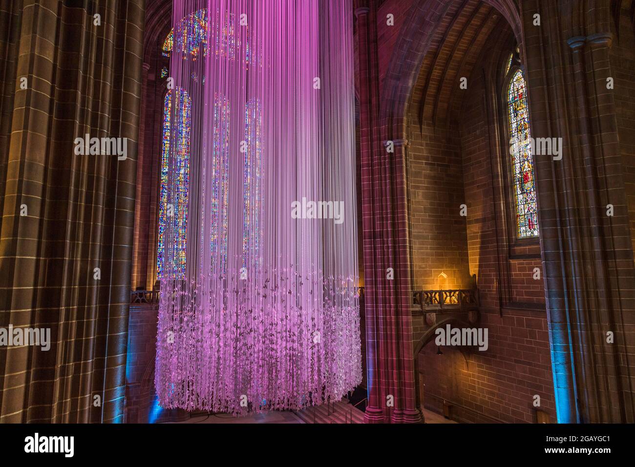 Peace Doves art installation seen in the Anglican Cathedral in ...