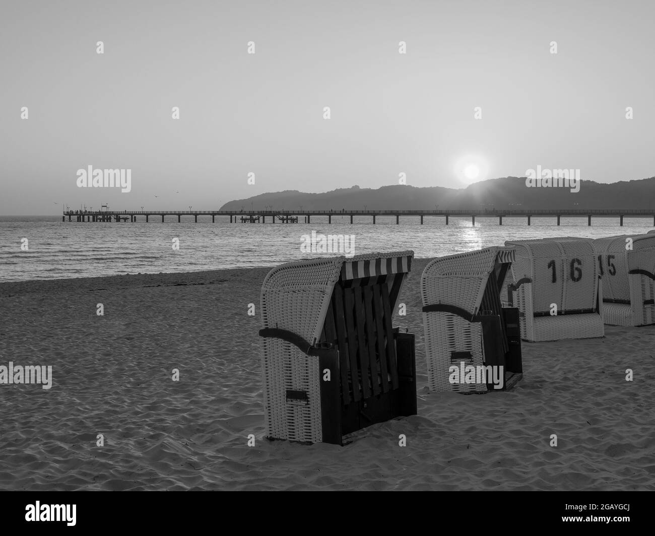 sunrise at the beach of binz Stock Photo - Alamy