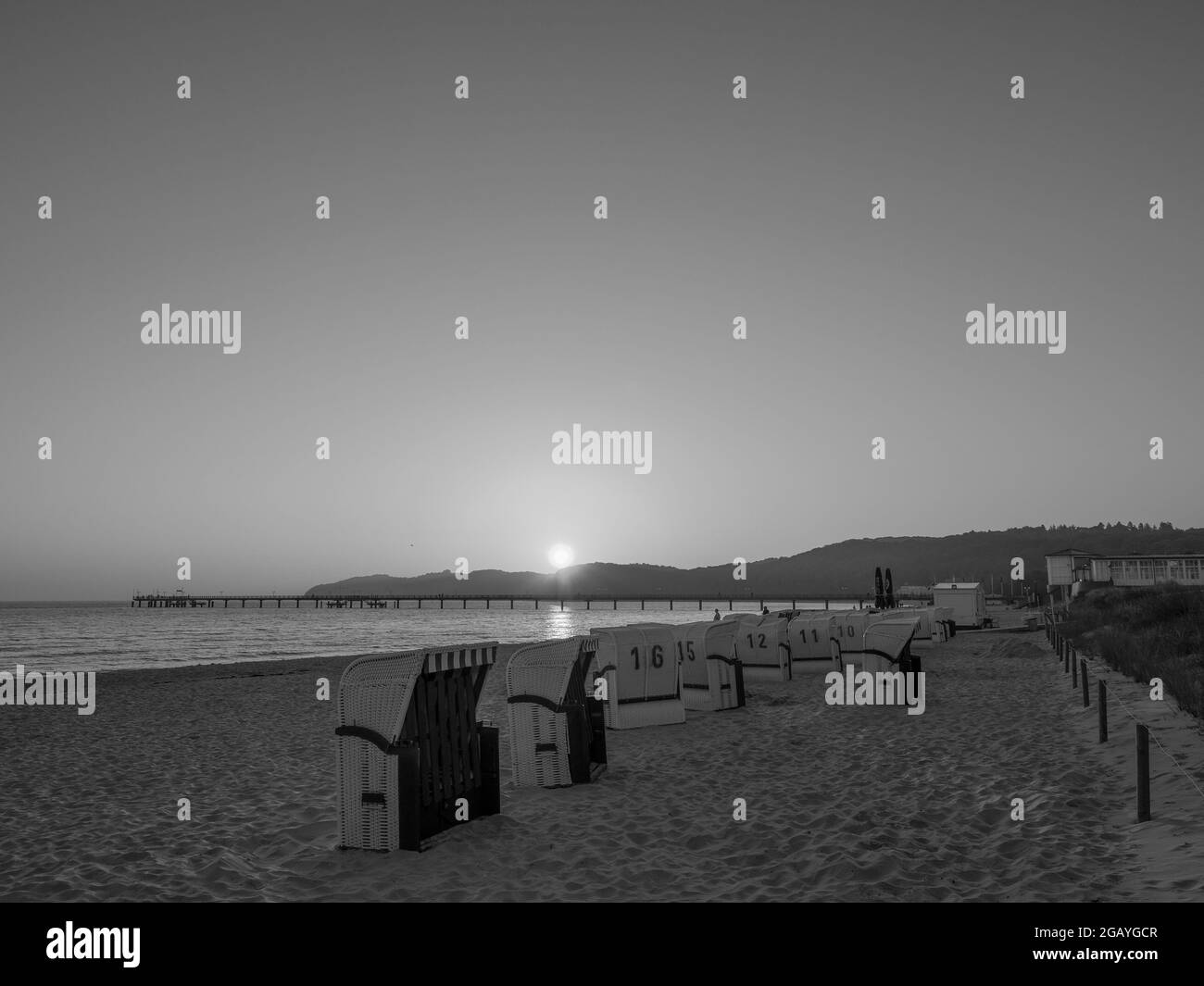 sunrise at the beach of binz Stock Photo - Alamy
