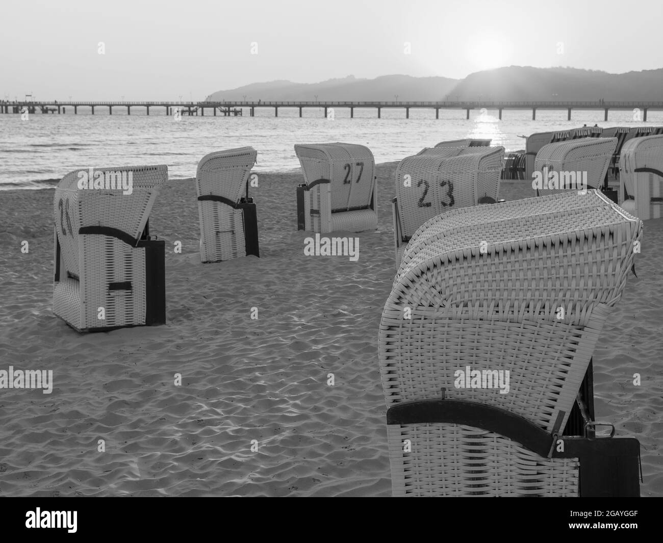 sunrise at the beach of binz Stock Photo - Alamy