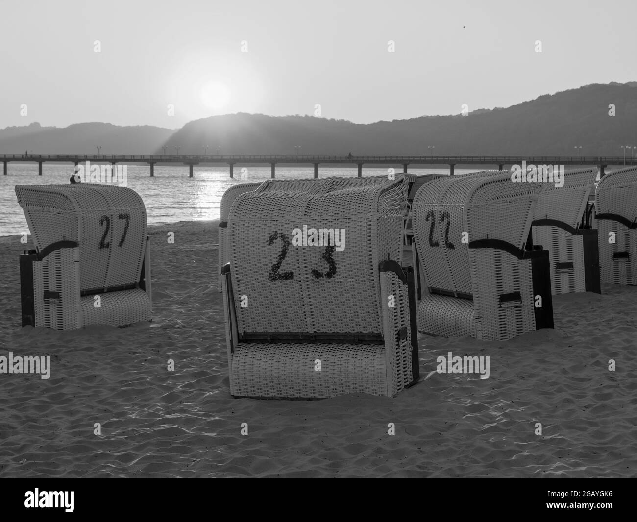 sunrise at the beach of binz Stock Photo - Alamy
