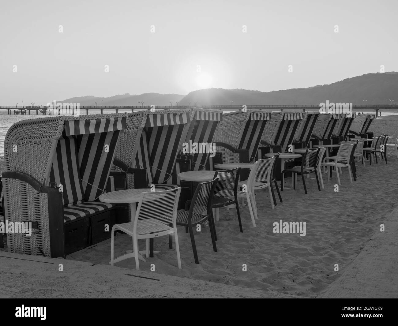 sunrise at the beach of binz Stock Photo - Alamy