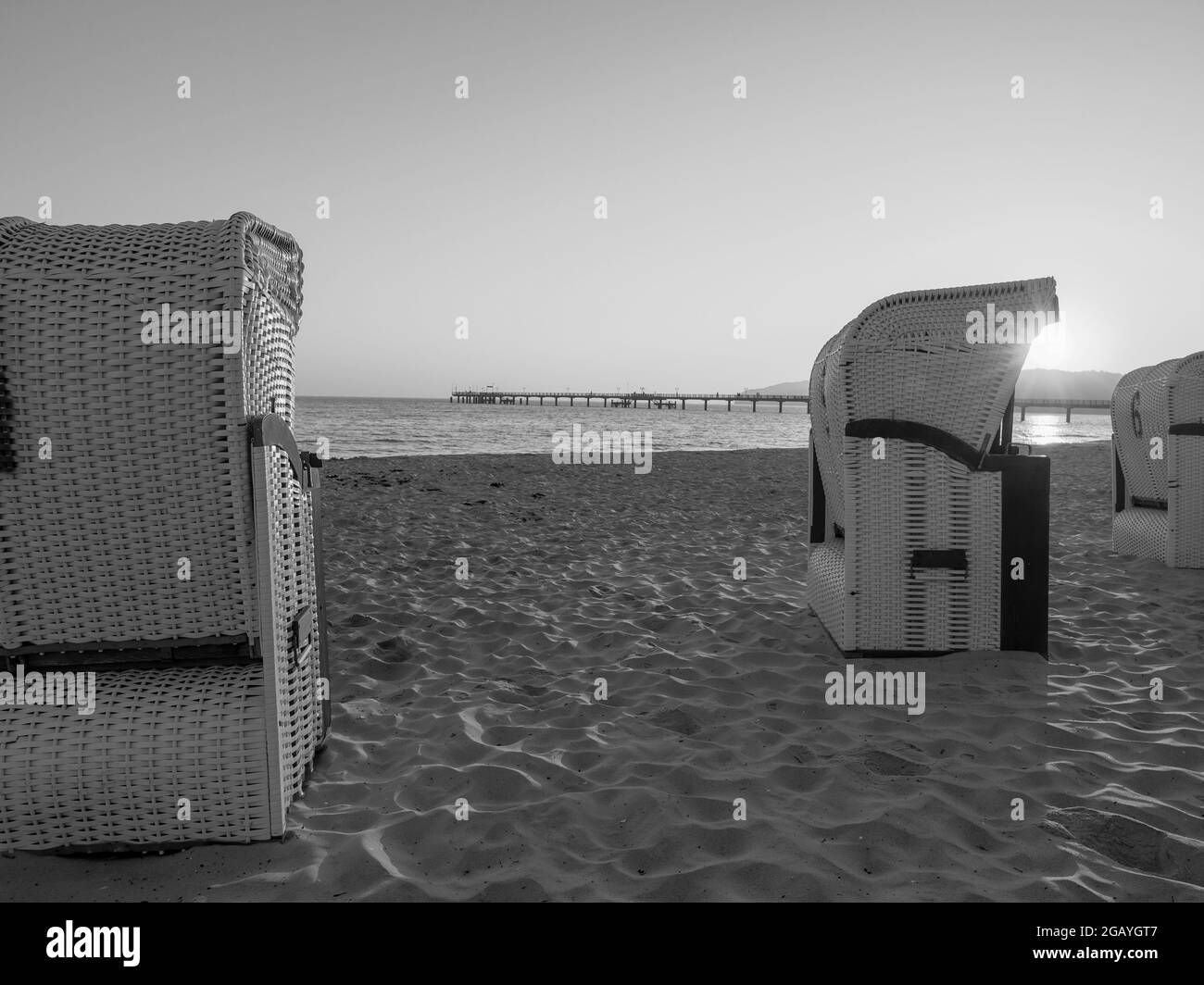 sunrise at the beach of binz Stock Photo - Alamy