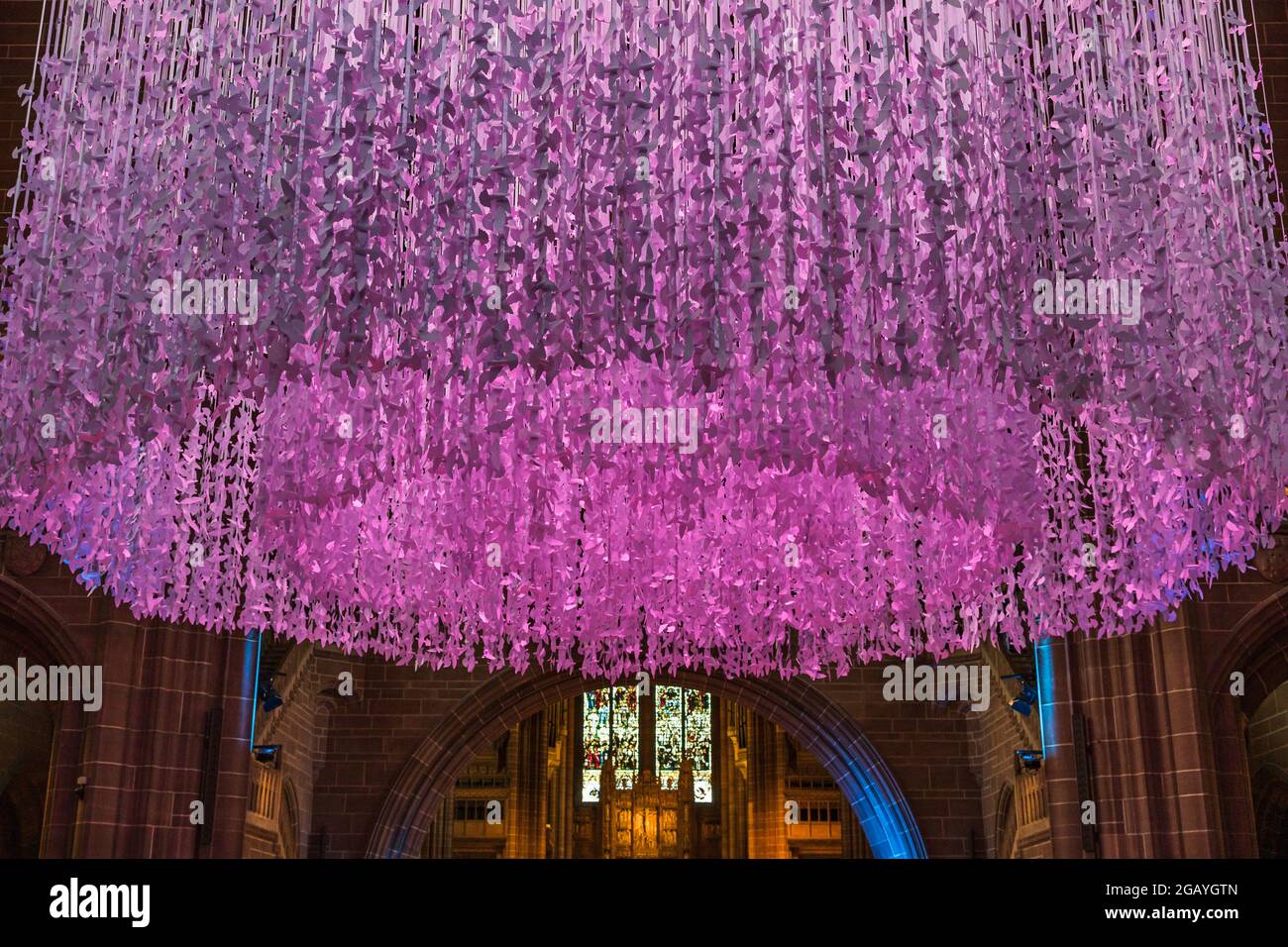 Peace Doves art installation seen in the Anglican Cathedral in ...