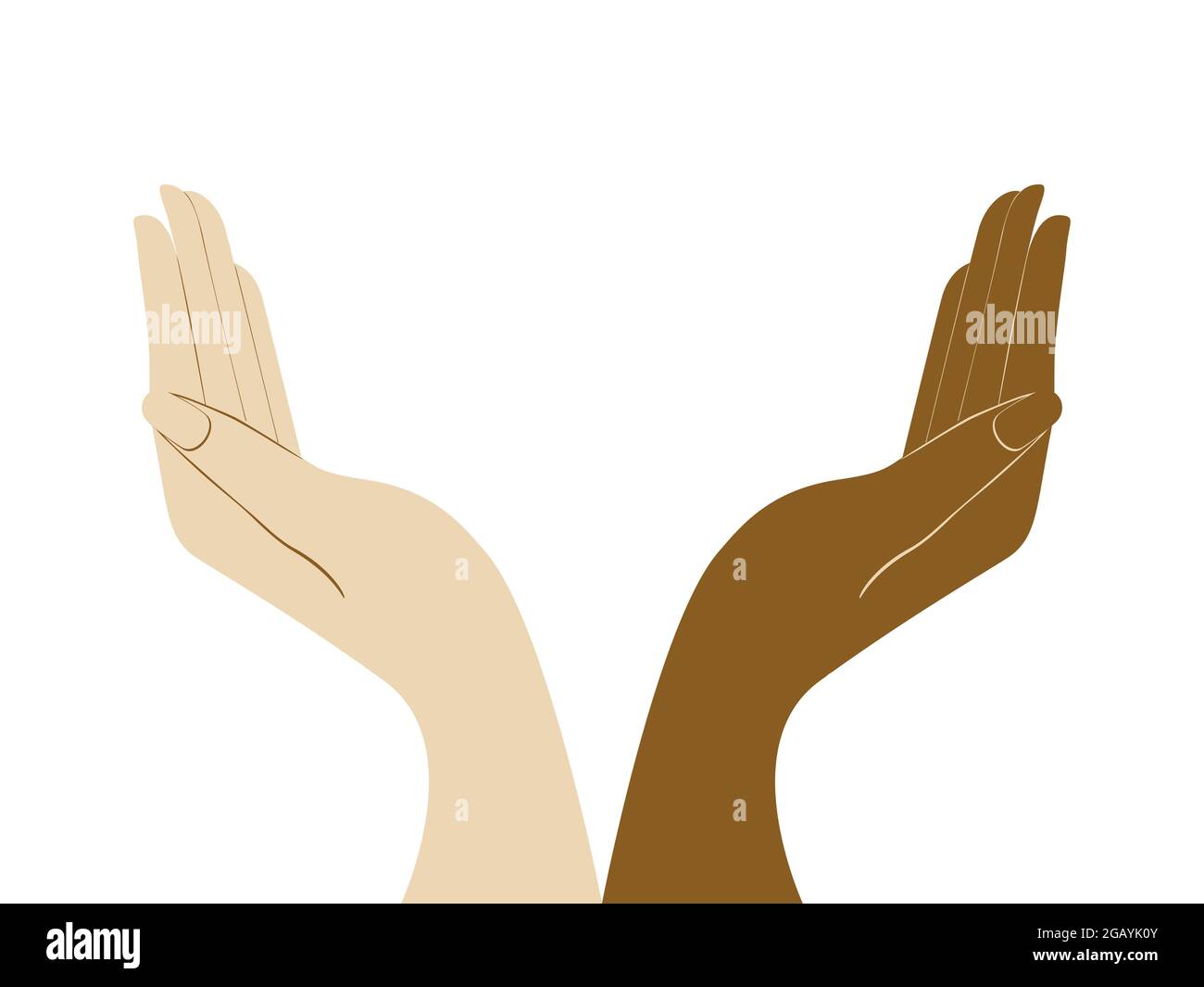 Cupping Hands Vector