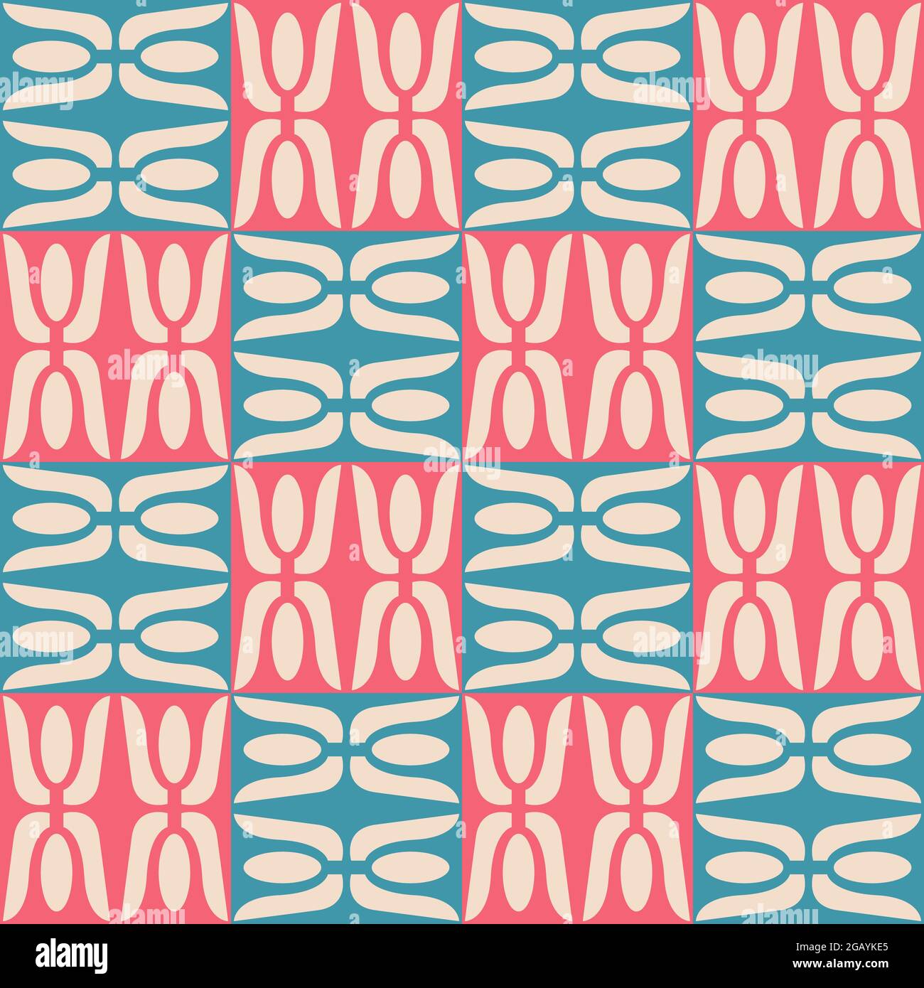 Seamless pattern Pink and blue tile Abstract vector background ...