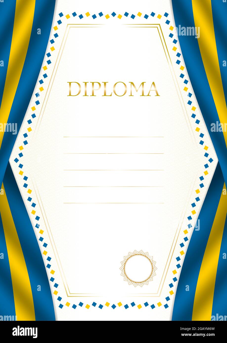 Vertical frame and border with Sweden flag, template elements for your ...