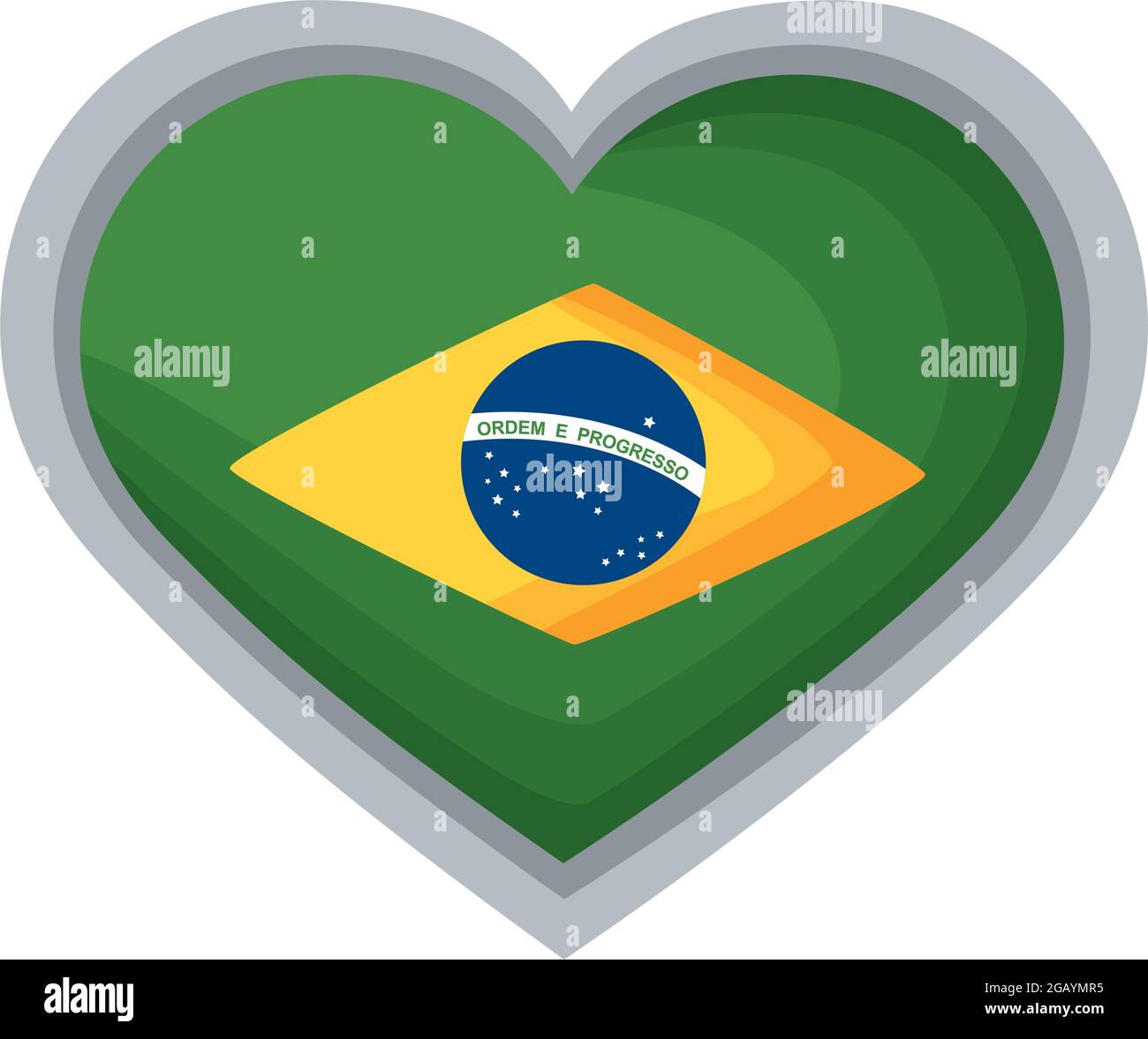 heart love with brazil flag icon Stock Vector Image & Art - Alamy