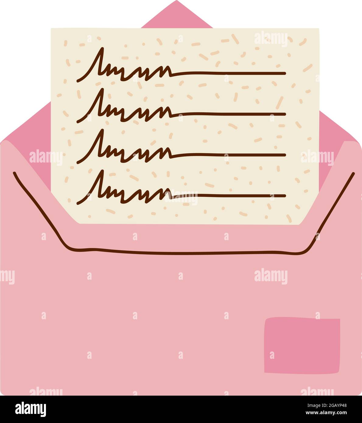 pink letter open postal icon Stock Vector Image & Art - Alamy