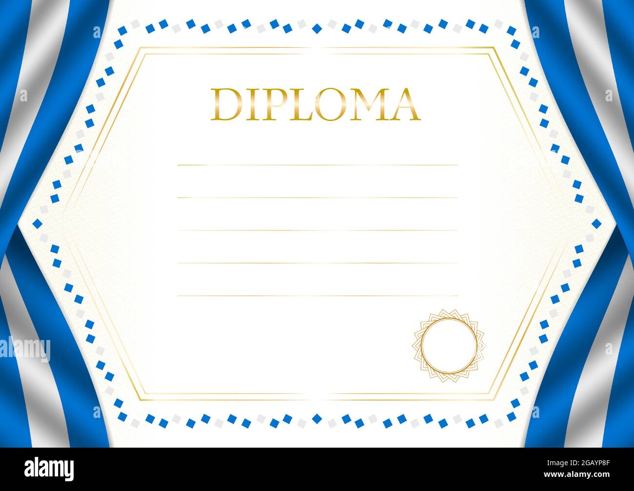 Horizontal frame and border with Honduras flag, template elements for ...